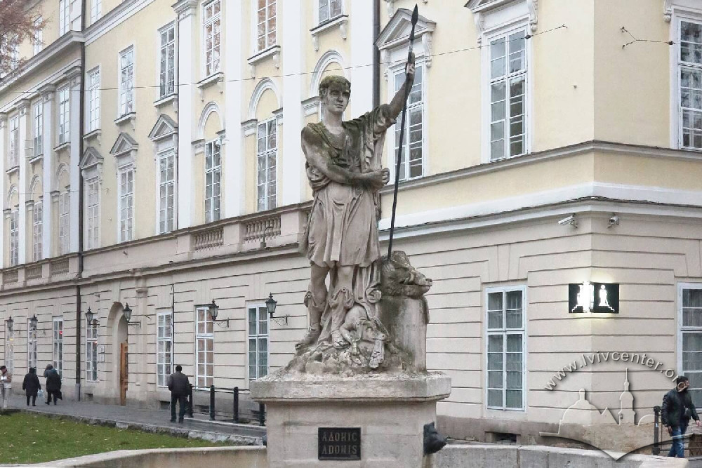 Fountain with sculpture figure of Adonis | Lviv Interactive